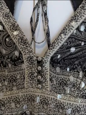 Monsoon | Dresses | Monsoon Black Paisley Maxi Dress Boho Whimsigoth ...